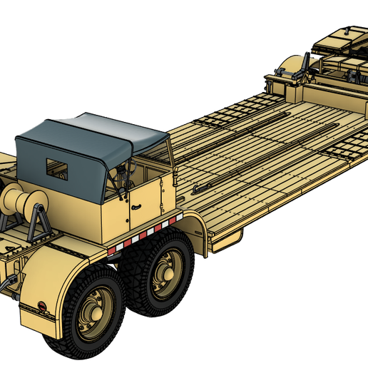 🪖 1/10 RC german Sd.Ah.116 tank transporter trailer・ 3D File for 3D ...
