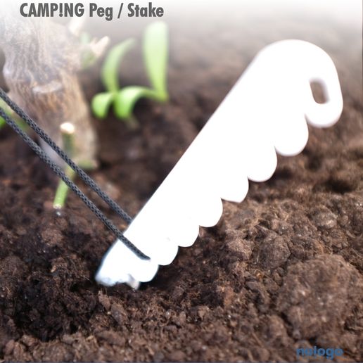 🌳 CAMP!NG Peg / Stake・Free STL File for 3D printing・Cults