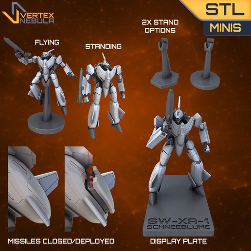 🌨️ VNX-1 Snow Flower (1/285 scale, 3-Mode Pack)・ 3D File for 3D ...