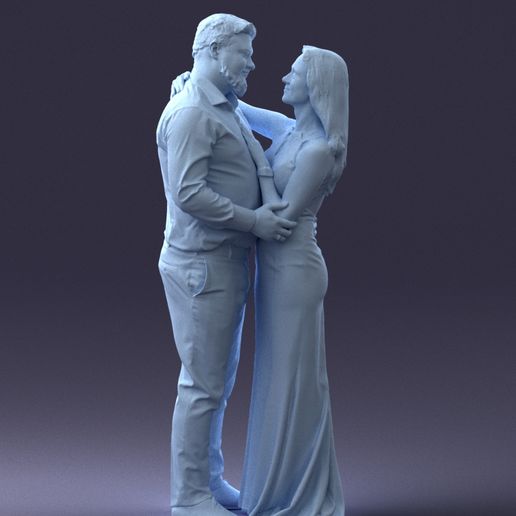 💒 000100 Wedding Couple 0105・ 3D File for 3D printing・Cults