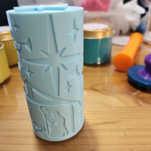 🎄 Christmas Nativity Textured Roller - Sensory Play - Learning・Free STL ...