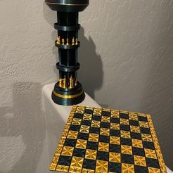 3D printed objects made with Gold silk pla and burnt titanium pla filament・Cults