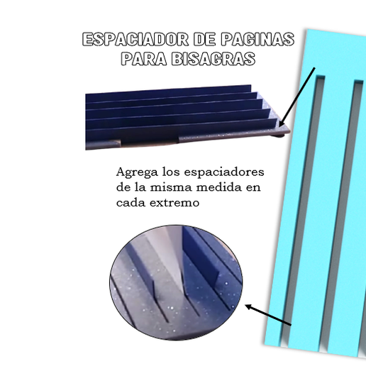 📄 PAGE SPACER - BINDING・Archivo STL para Impresión 3D・Cults
