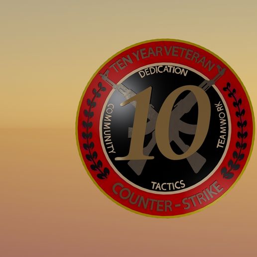 🪙 CSGO 10 year veteran coin・ STL File for ・Cults