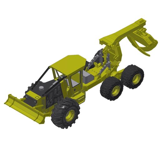 🚜 Tigercat 635E grapple skidder in 1/24 scale・ STL File for 3D printing ...