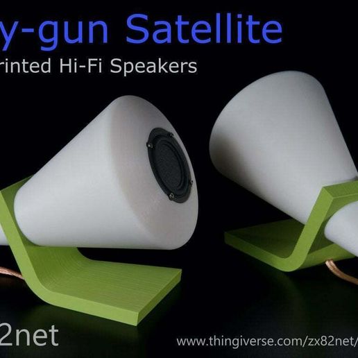 🔉 zx82net Ray-gun Speaker System・Free STL File for ・Cults