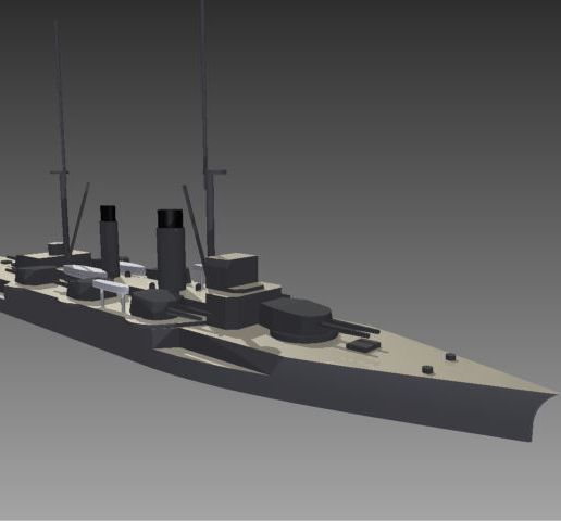 🚢 IJN Satsuma 1910・Free 3D File for ・Cults