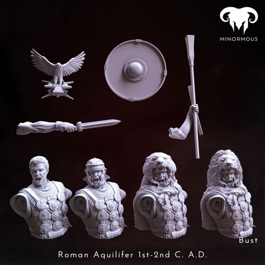 👤 Bust - Roman Aquilifer 1st-2nd C. A.D. The Protector!・ 3D File for 3D ...