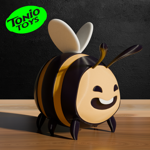 STL file CUTE BEE PRINT-IN PLACE 🐝 ・Model to download and 3D print・Cults