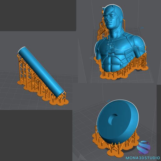 👤 Daredevil Bust - 3D Model STL - Pre-supported・ STL File for 3D ...