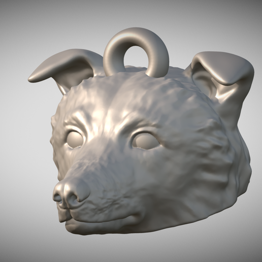 🐕 Border Collie dog head key ring for 3D printing・ STL File for 3D ...
