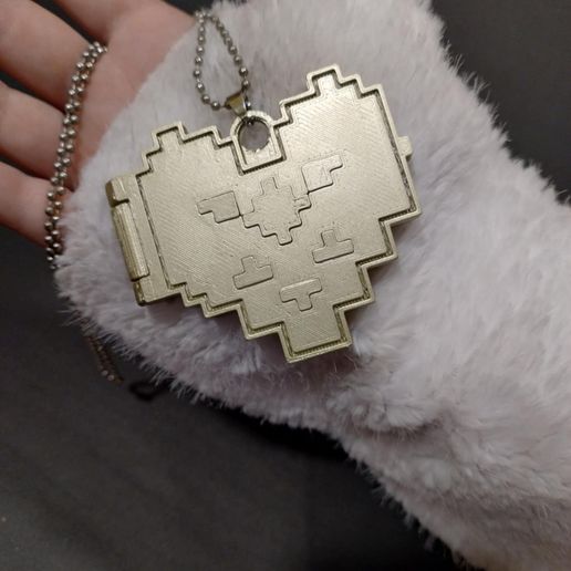 💜 Undertale Asriel Locket - Print in Place!・ 3MF File for 3D printing・Cults
