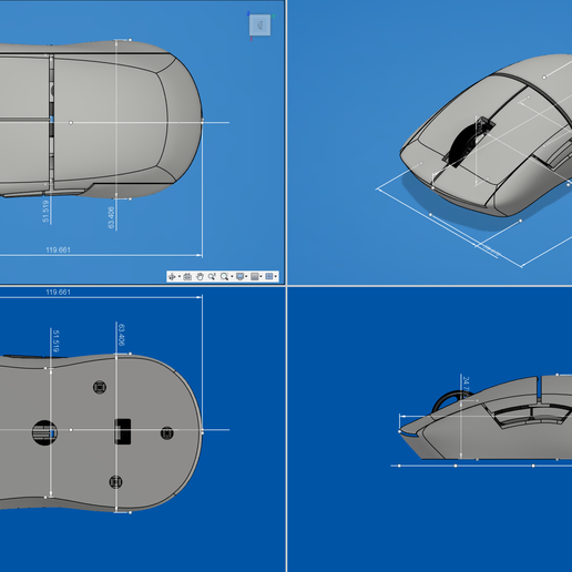 🐁 ZS-VML, 3D Printed Razer Viper Mini based Symmetric Wireless Mouse ...