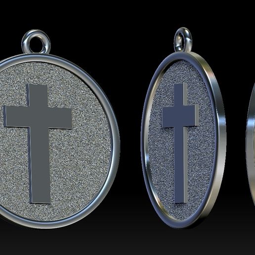 STL file Cross Pendant CIRCLE 3D print model (OBJ)・Model to download ...