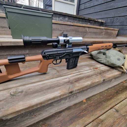 3D 文件 DRAGUNOV SVD 1:1 LIFE SIZE SNIPER RIFLE 🔫 ・可下载 3D 打印机设计・Cults