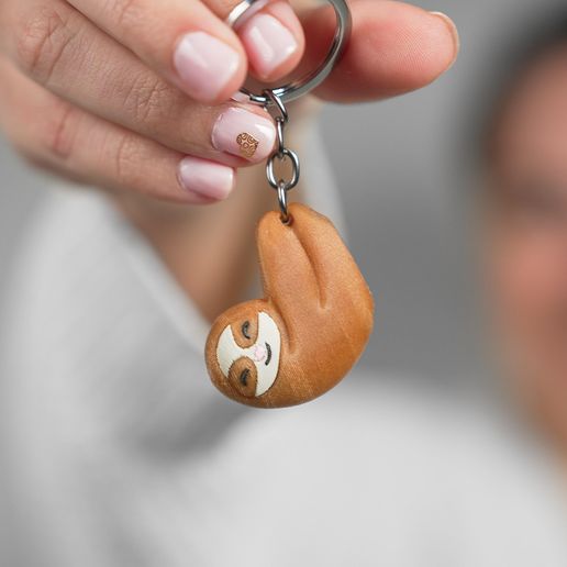 🦥 Cute Hanging Sloth Keychain・ STL File for 3D printing・Cults