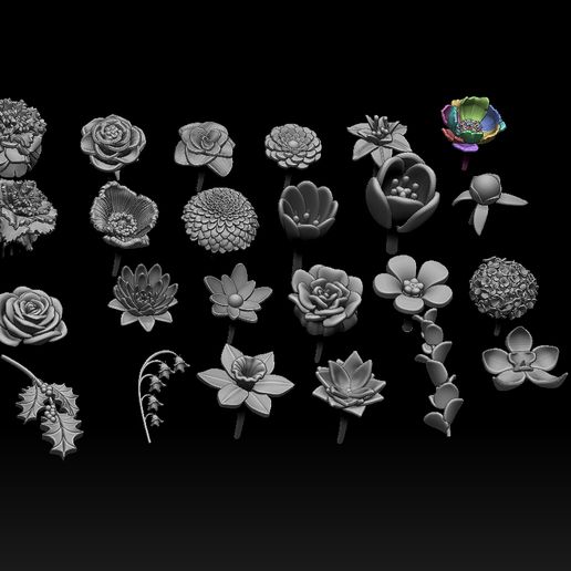 💐 flowers・ STL File for 3D printing・Cults
