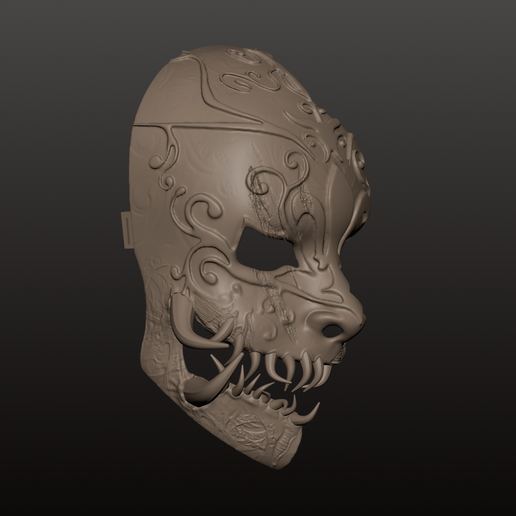 🫅 Half Horror Mask STL – Crowned Hunger – Wearable Dark Fantasy Cosplay ...