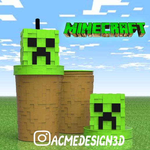 🍽️ minecraft cup・ STL File for 3D printing・Cults