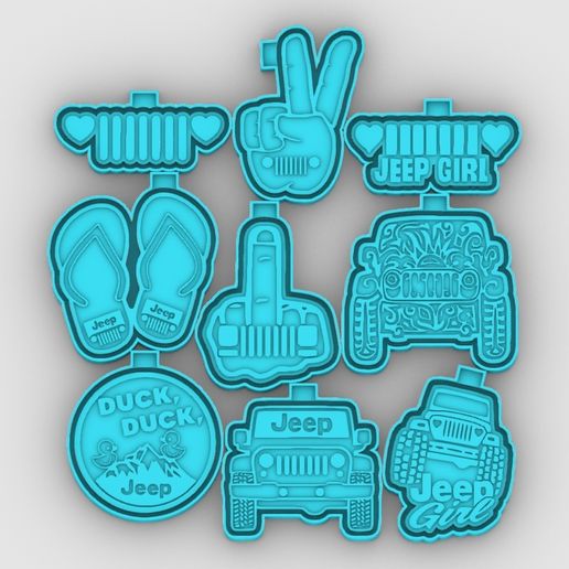 STL file Jeep duck bundle pack 1 - freshie mold - STL for silicone mold ...