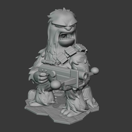 Archivo STL Chewbacca Chibi 👾 ・Modelo para descargar e imprimir en 3D・Cults