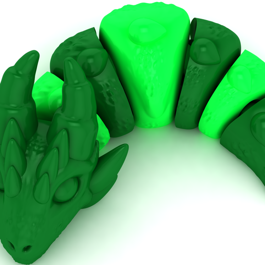🐉 Segmented Dragon Creature – Stylized 3D Printable・ STL File for 3D ...