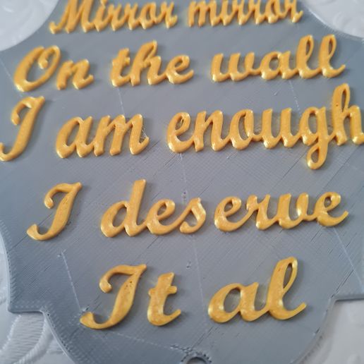 Magical Dual-Color Plaque: "Mirror, Mirror, I Am Enough" Affirmation ...