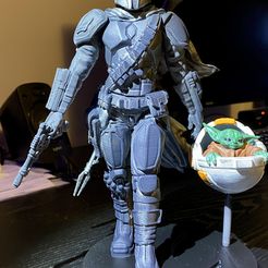 3D printer The Mandalorian - Star Wars Fanart - 30cm • made with Elegoo Jupiter・Cults