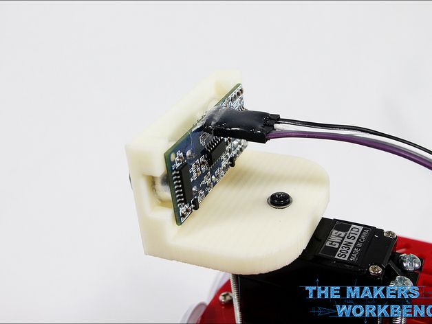 Download STL file HC-SR04 Ultrasonic Distance / Ping Sensor Servo Mount ...