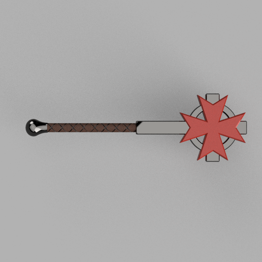 STL file Cross Mace for Templars in Black ・Model to download and 3D ...