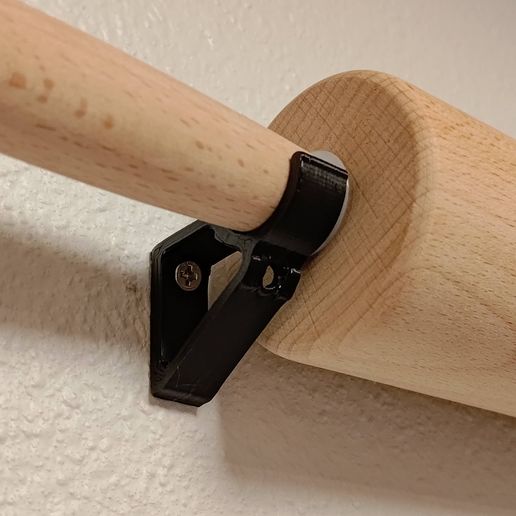 🧷 Rolling Pin Wall Mount・Free STL File for 3D printing・Cults