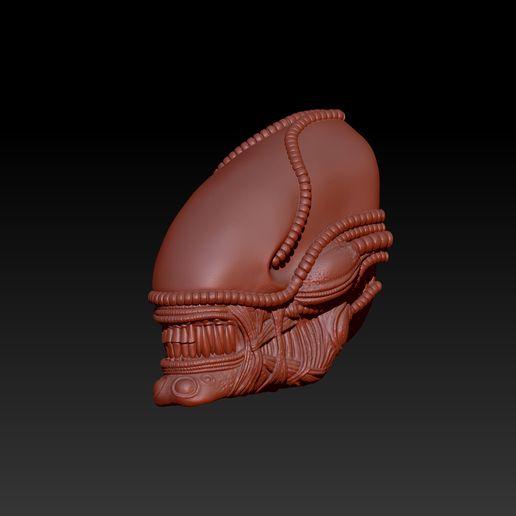 👽 Alien Xenomorph Head Wall Hanging・ STL File for 3D printing・Cults