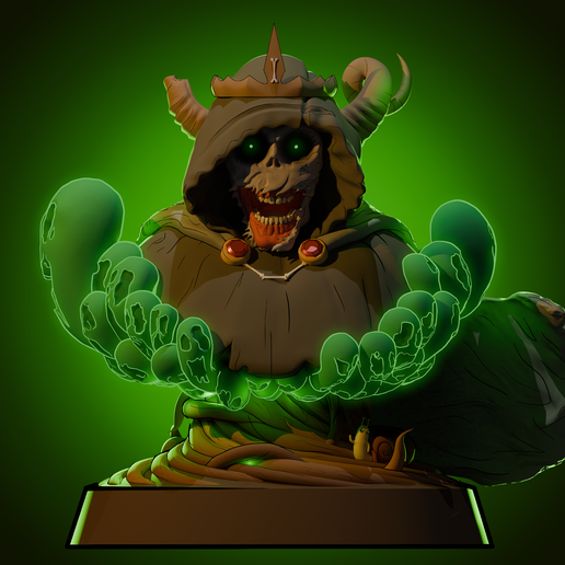 👤 THE LICH BUST | ADVENTURE TIME・ STL File for 3D printing・Cults