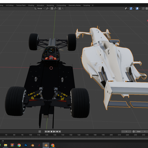 🚗 Ferrari F2002 V1.4・ OBJ File for 3D printing・Cults