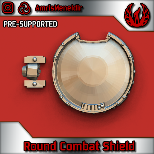 🛡️ Blank Round Combat Shield・Free STL File for 3D printing・Cults