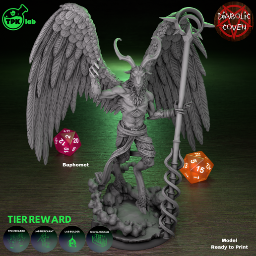 🎲 Baphomet・ 3D File for ・Cults