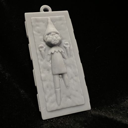3D printed Elf on a shelf in Carbonite • made with Anycubic mono x 6k・Cults