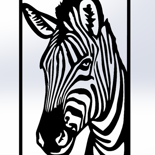 zebra head outline drawing