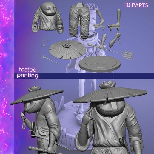 STL file The frog hero 🐸 ・3D printing model to download・Cults