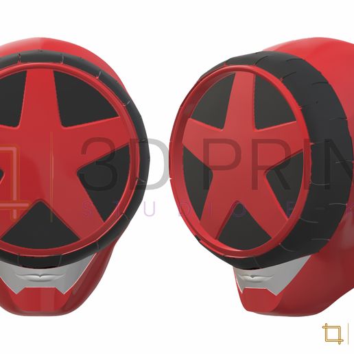 🪖 Power Rangers Boonboomger Red Ranger Helmet・ STL File for 3D printing ...