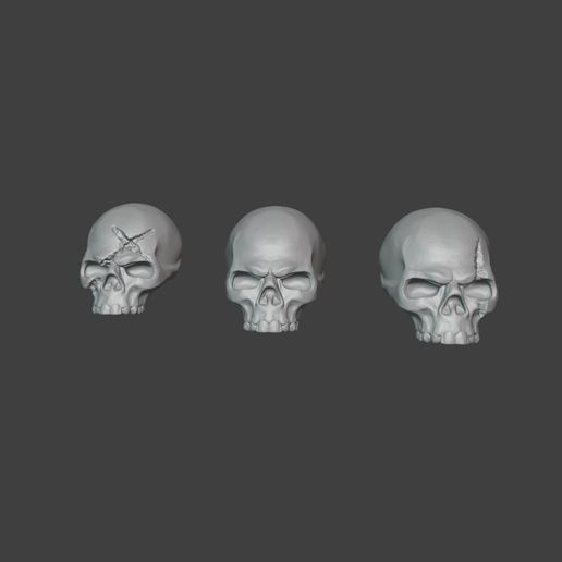 💀 Skull・Free STL File for 3D printing・Cults
