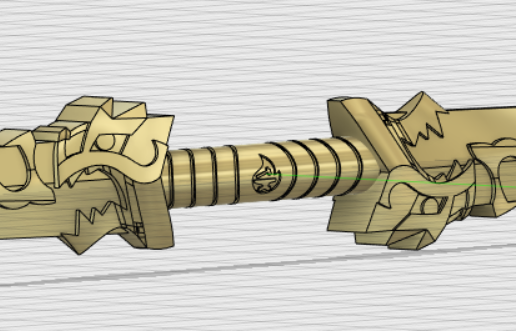 🐉 ninjago dragon blade(lego size)・ STL File for ・Cults