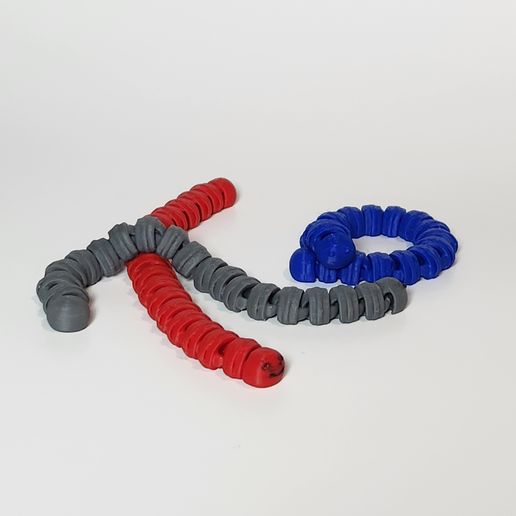 👌 Articulated Fidget Worm・Free STL File for 3D printing・Cults