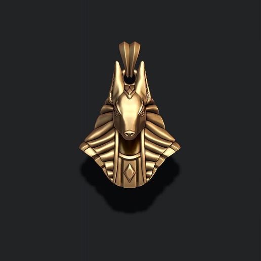 arquivo 3D Egyptian Anubis head pendant 3D print model 🐕 ・design para ...