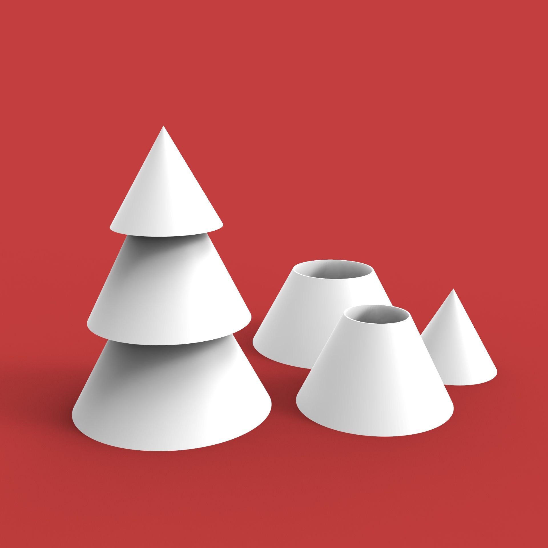 Descargar Archivo Stl Gratis árbol En 3 Partes • Modelo Para La