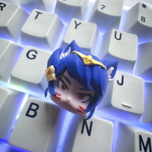 STL file Ahri League of Legends keycap 🦸 ・3D print object to download・Cults