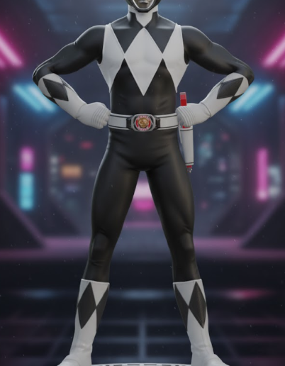 🦣 Black Ranger - Mastodon Power Dynamic Pose | 3D Printable STL | Power ...