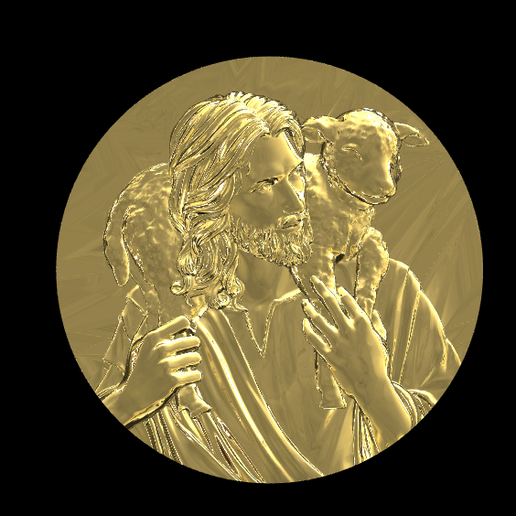 STL file The good shepherd medal 🏅 (OBJ)・3D print design to download・Cults