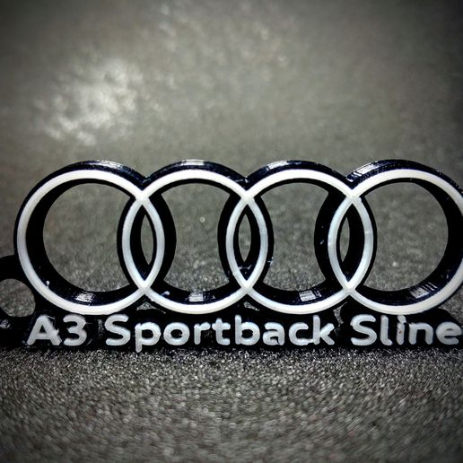 STL file Key ring Audi A3 Sportback S Line 2 colors 🔑 ・3D printer ...