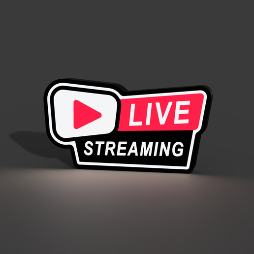 🔦 Live Streaming Lightbox LED Lamp・ 3MF File for 3D printing・Cults